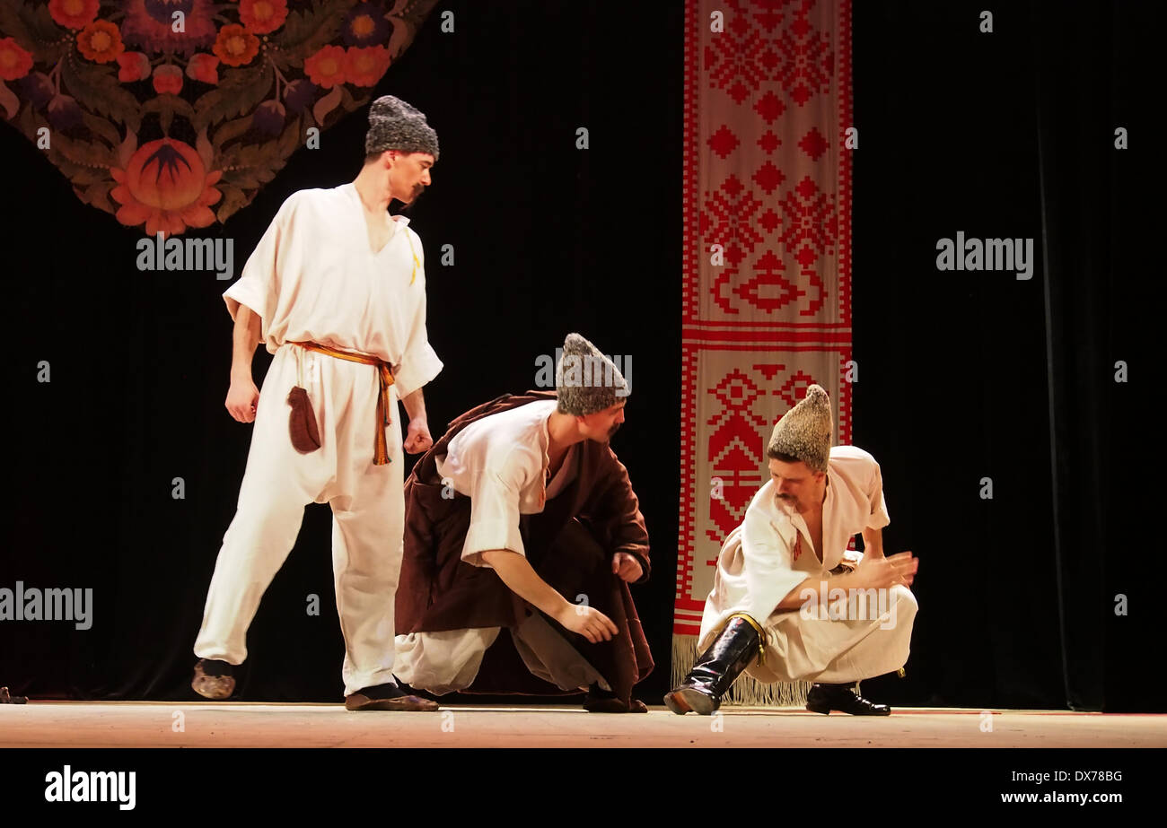 Lugansk, Ukraine. 18th January 2014. Dancers of Ensemble of Virsky are ...