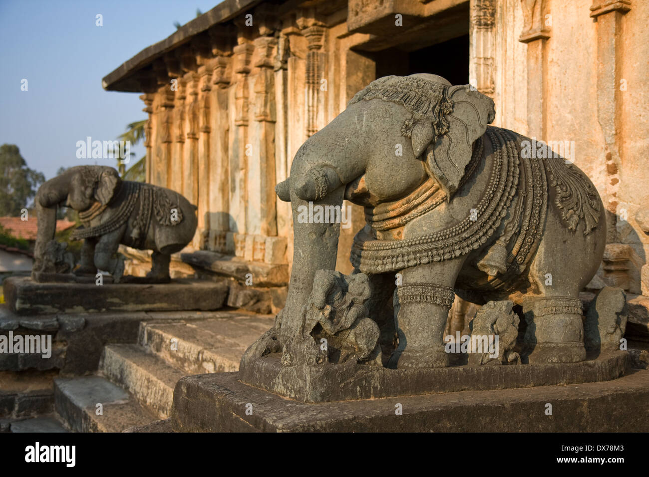 Asia, India, Karnataka, Belavadi, Veera Narayana Temple Stock Photo - Alamy