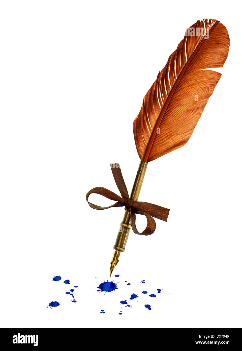 Antique vintage pen feather hi-res stock photography and images - Alamy