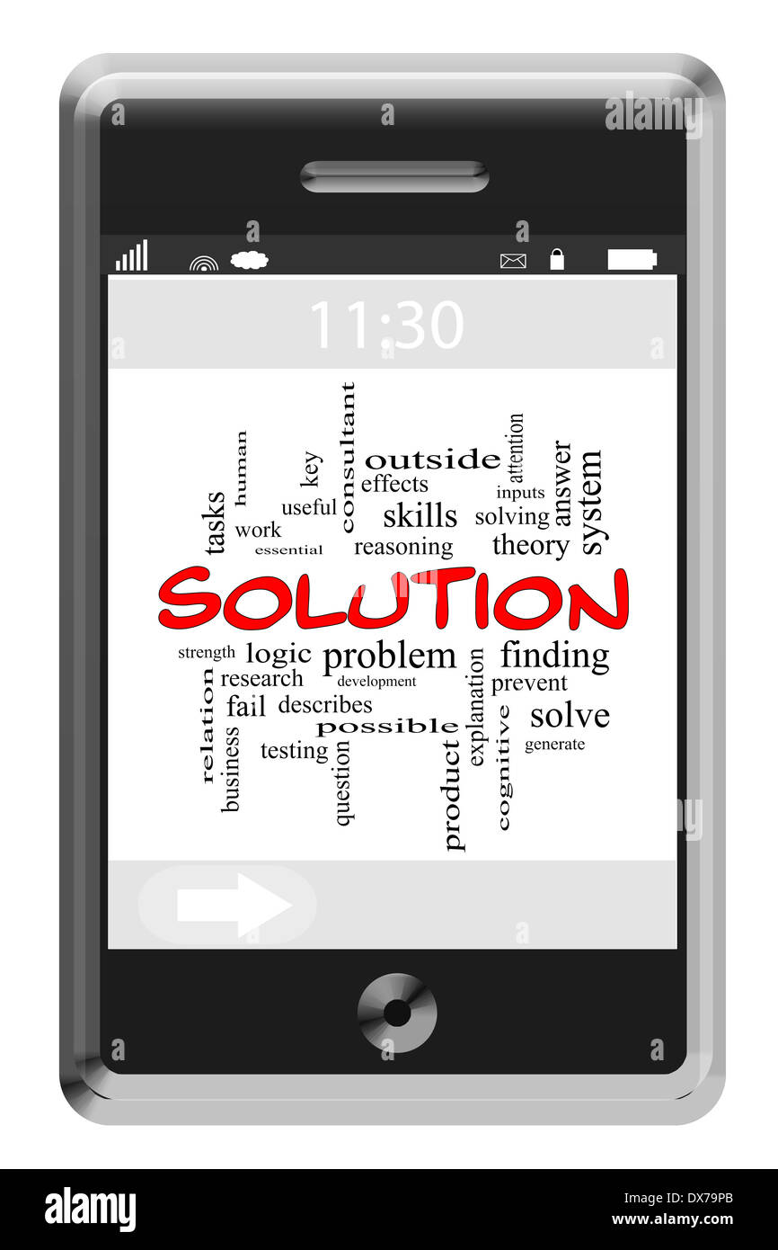 Solution Word Cloud Concept of Touchscreen Phone with great terms such ...