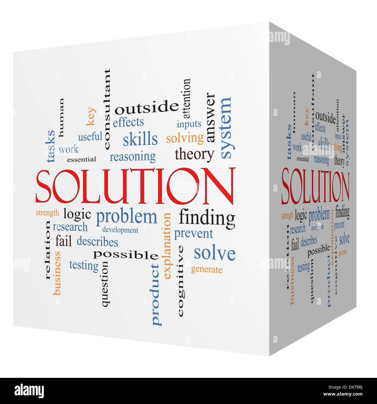 Solution 3d Cube Word Cloud Concept With Great Terms Such As Theory