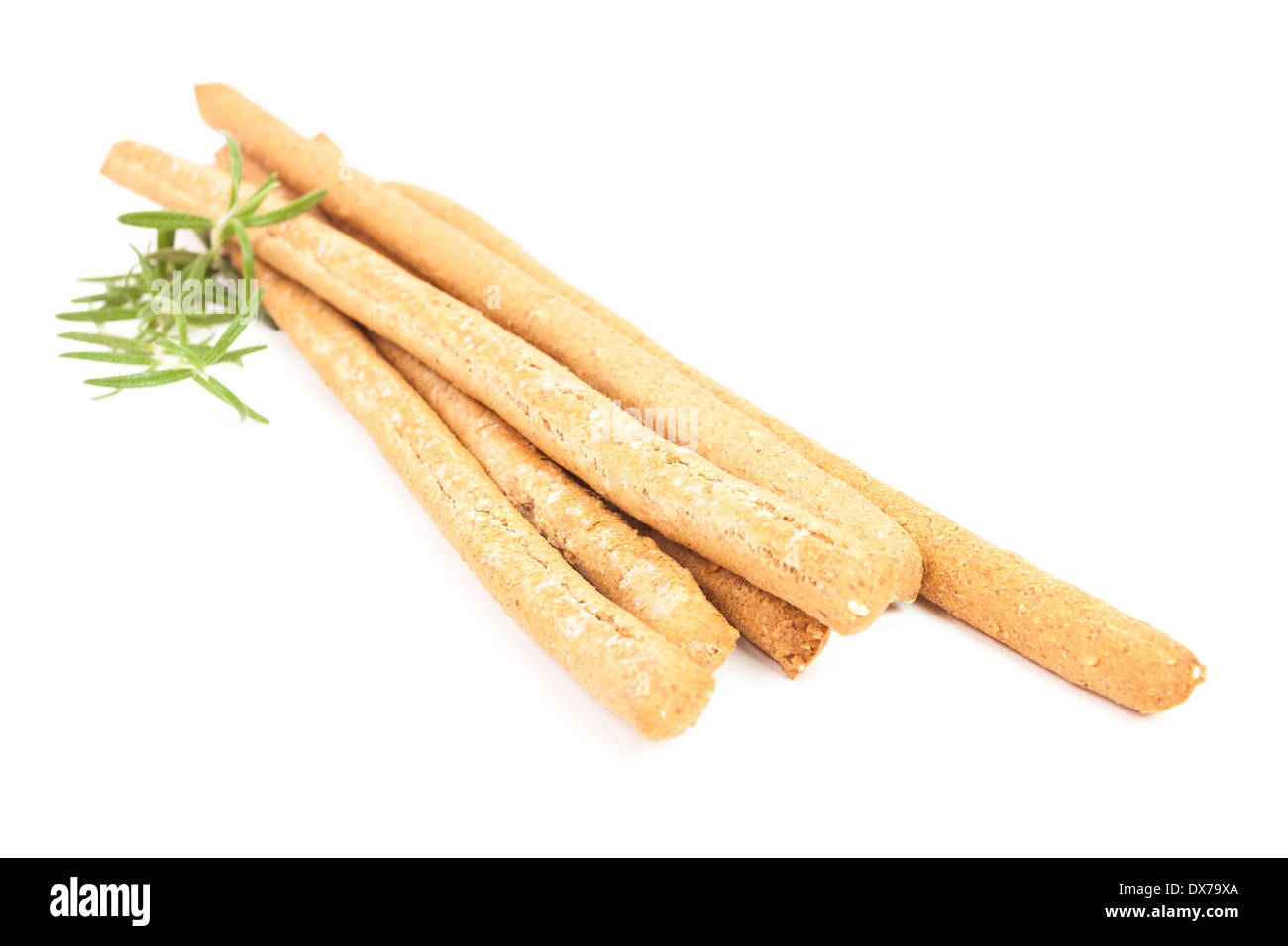 Whole wheat breadsticks isolated on white background Stock Photo - Alamy