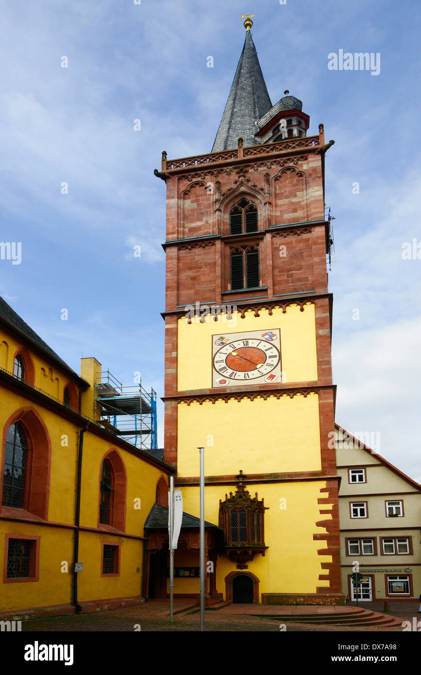 Church Steeple Clock, Wertheim Germany DE Europe Stock Photo - Alamy