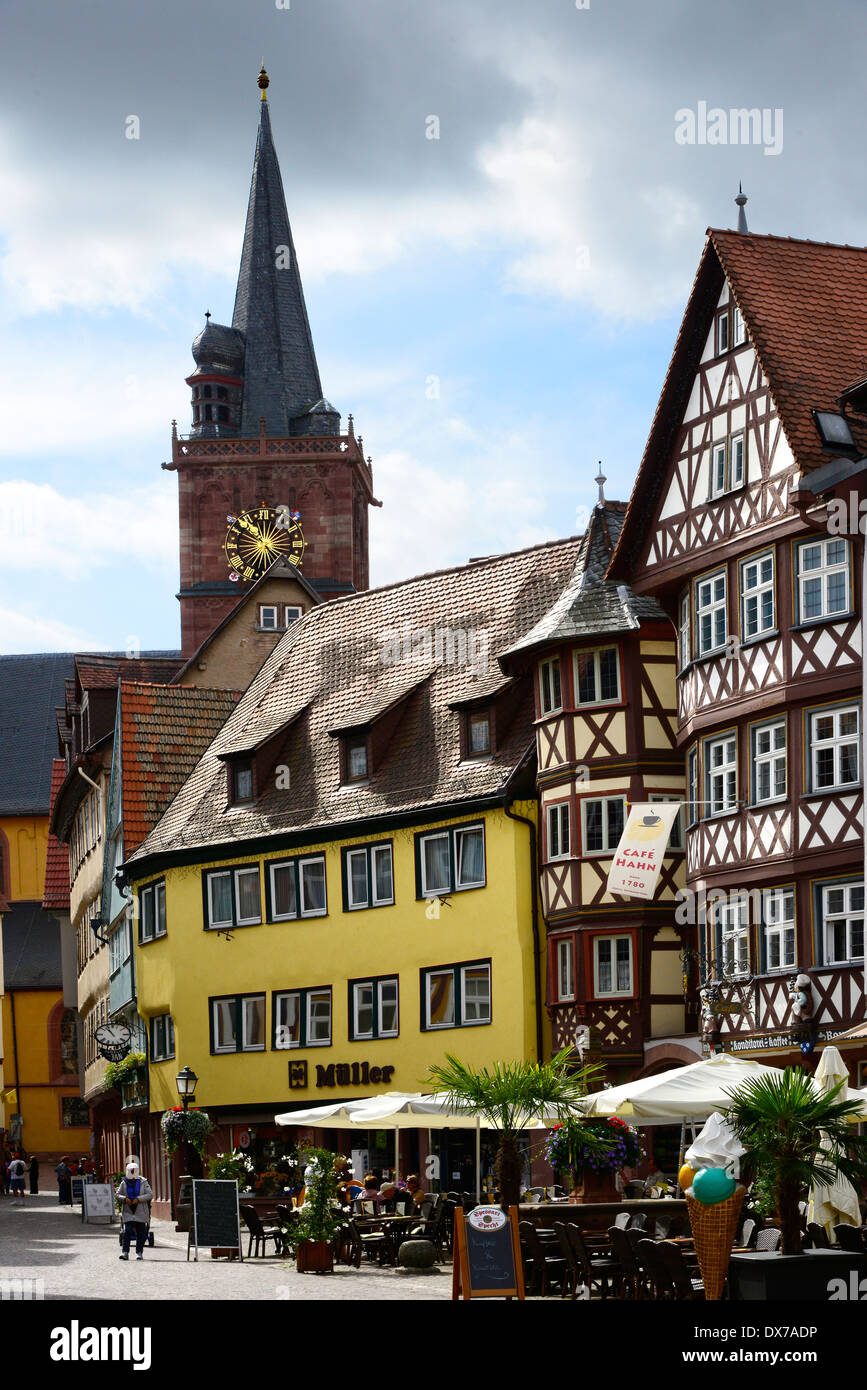 Cafes Wertheim Germany DE Baden-Wurttemberg Medieval Wine Castle Tauber ...