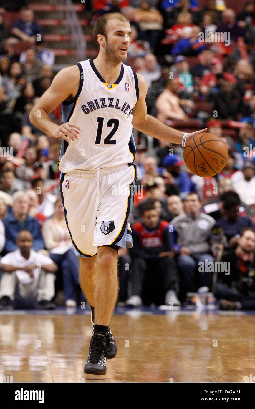 Philadelphia, Pennsylvania, USA. 15th Mar, 2014. Memphis Grizzlies ...