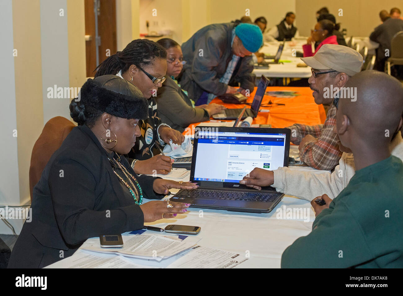 Detroit, Michigan - Health care "navigators" sign people up for health ...