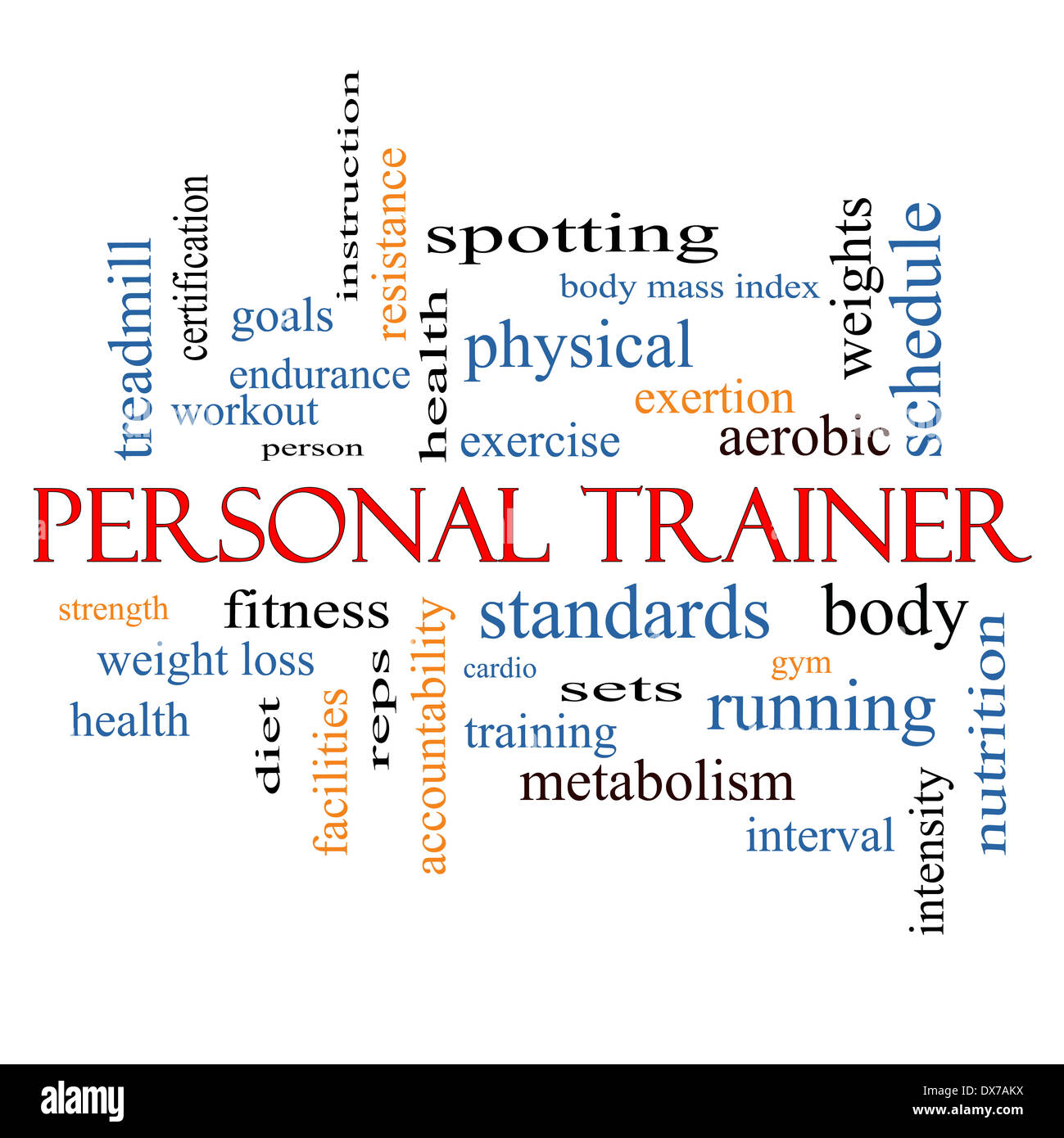 Personal Trainer Word Cloud Concept with great terms such as fitness ...