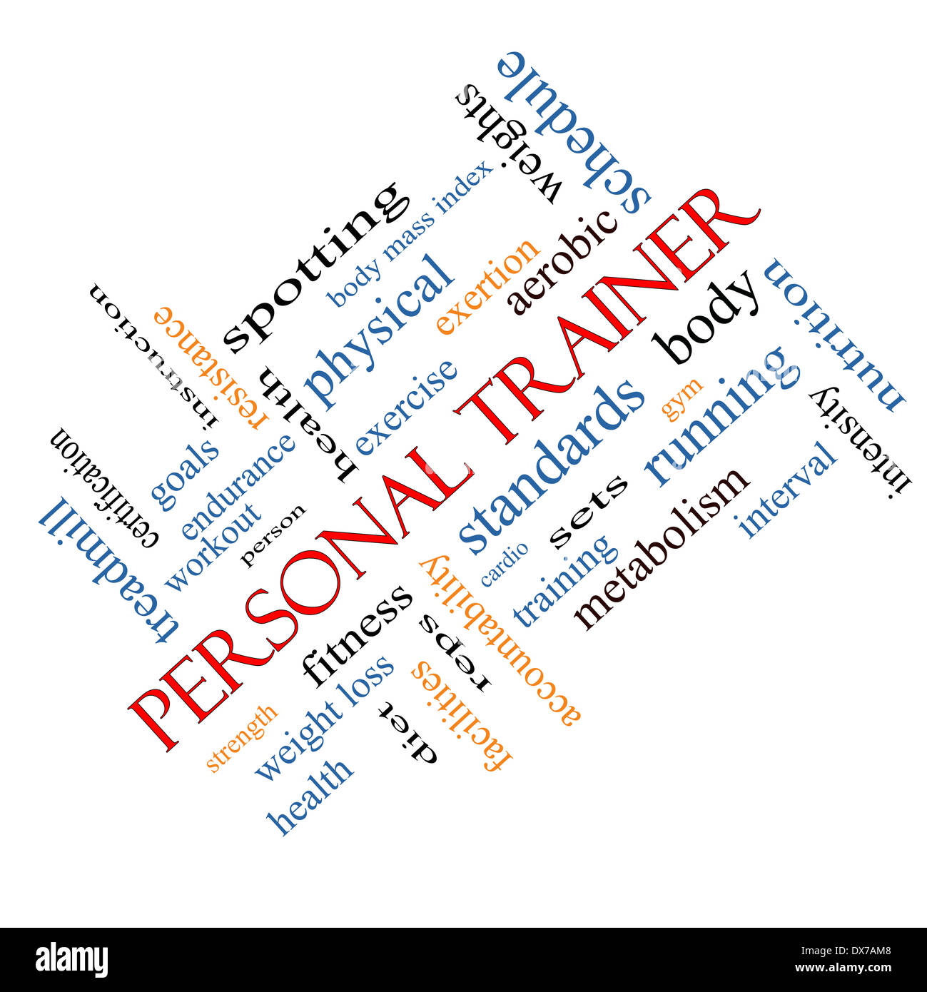 Personal Trainer Word Cloud Concept angled with great terms such as ...