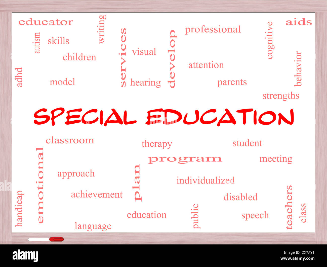 Special Education Word Cloud Concept on a Whiteboard with great terms ...