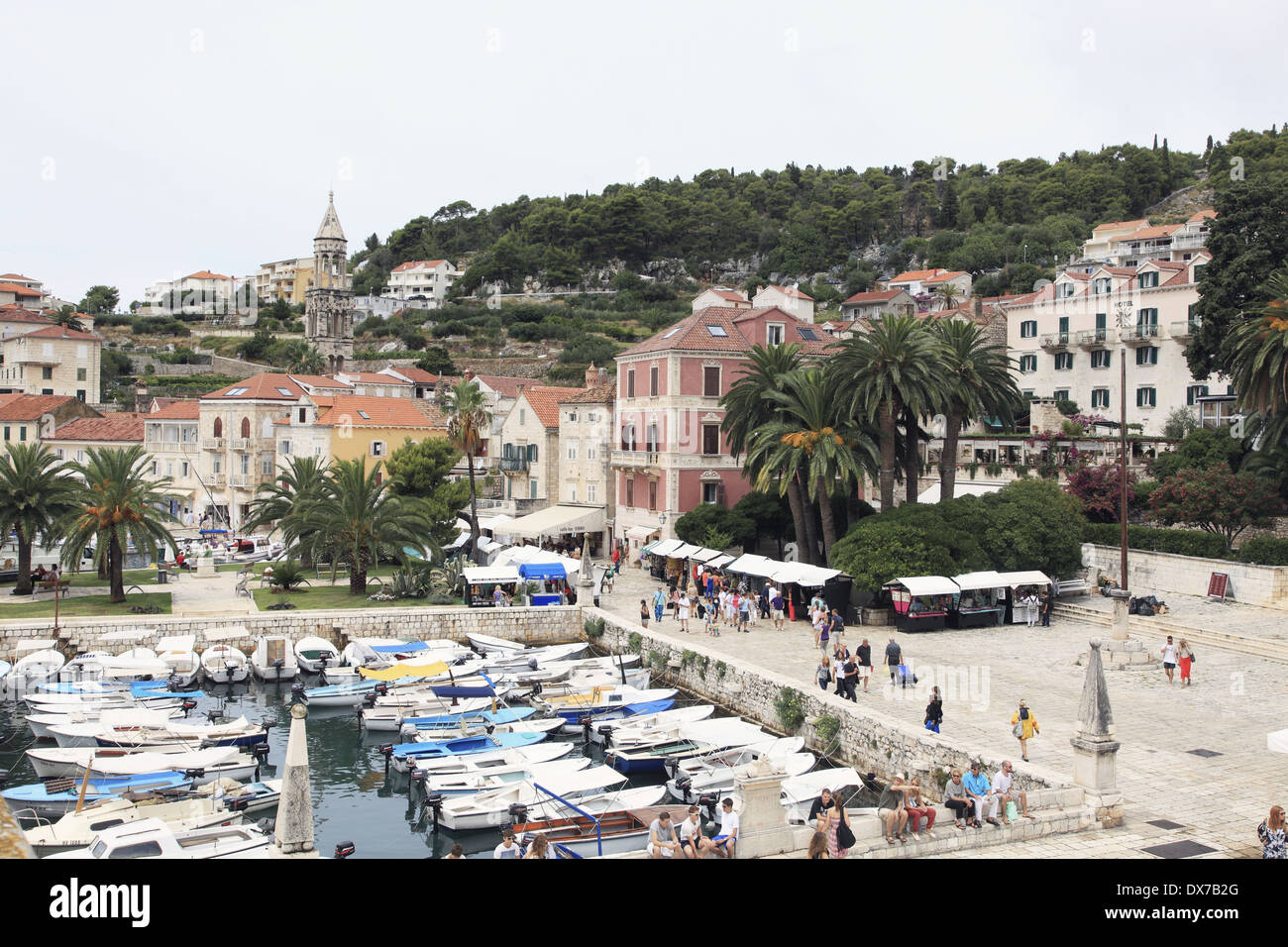 Croatia. Hvar (Island). Port Stock Photo - Alamy