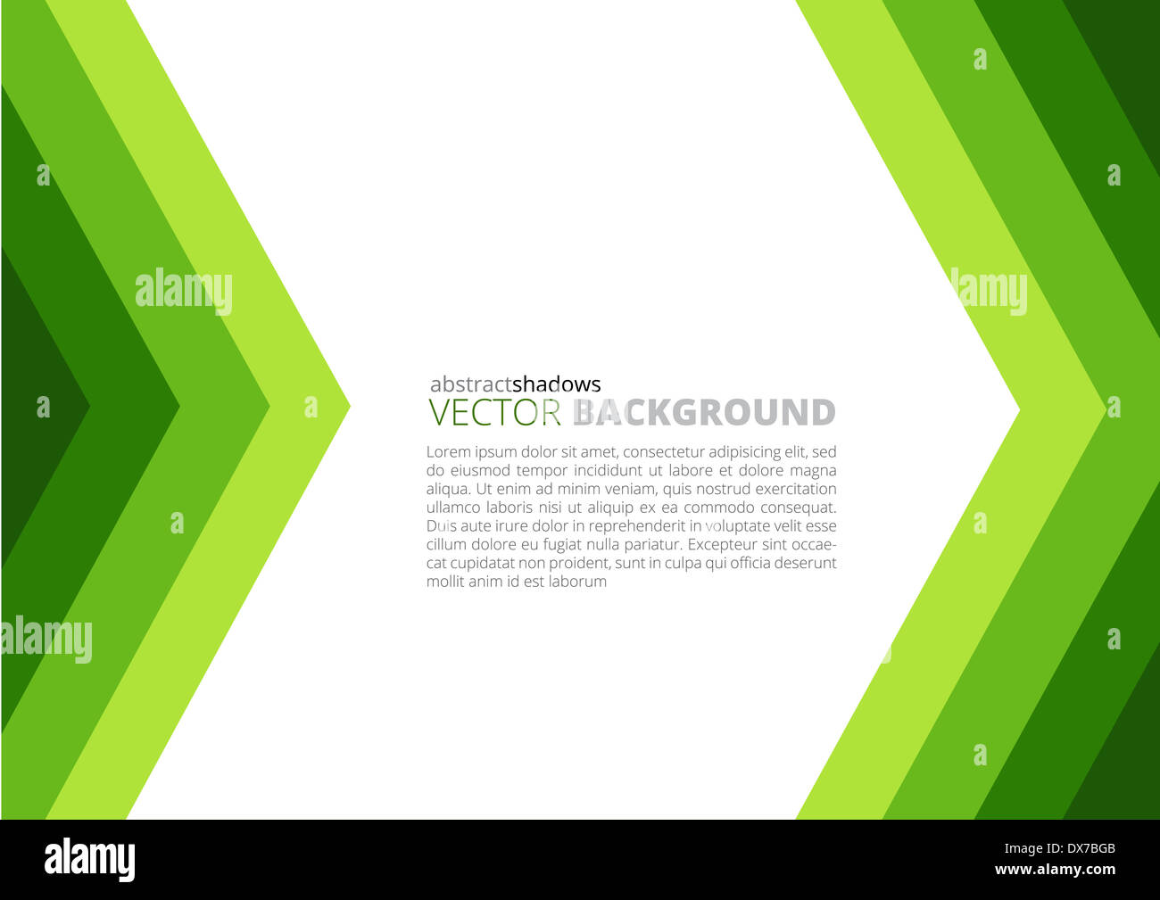 Paper a4 sheet green direction design Stock Photo - Alamy