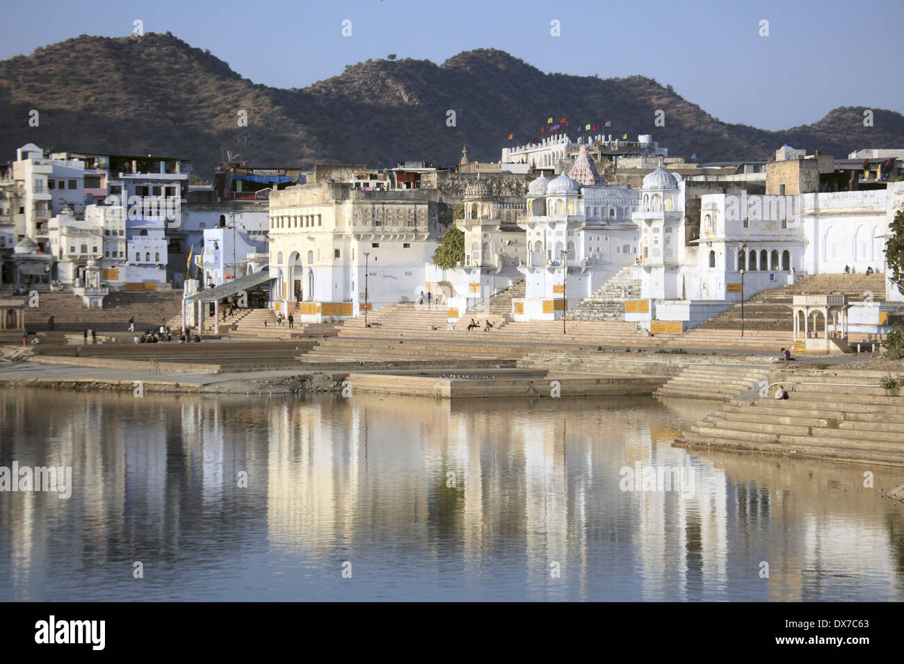 India. Pushkar. Pushkar Lake, Ghats and Temples Stock Photo - Alamy