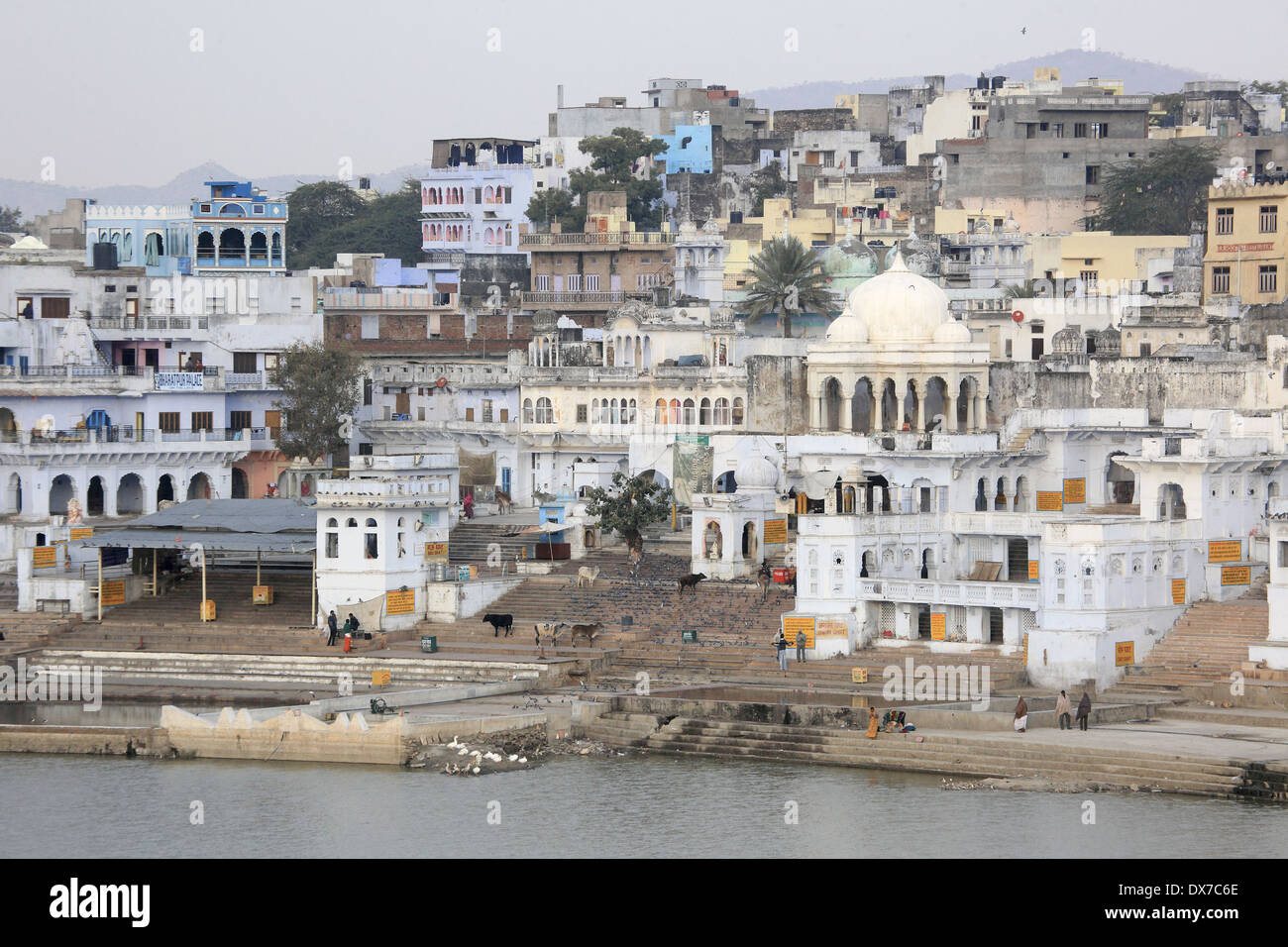 India. Pushkar. Pushkar Lake, Ghats and Temples Stock Photo - Alamy