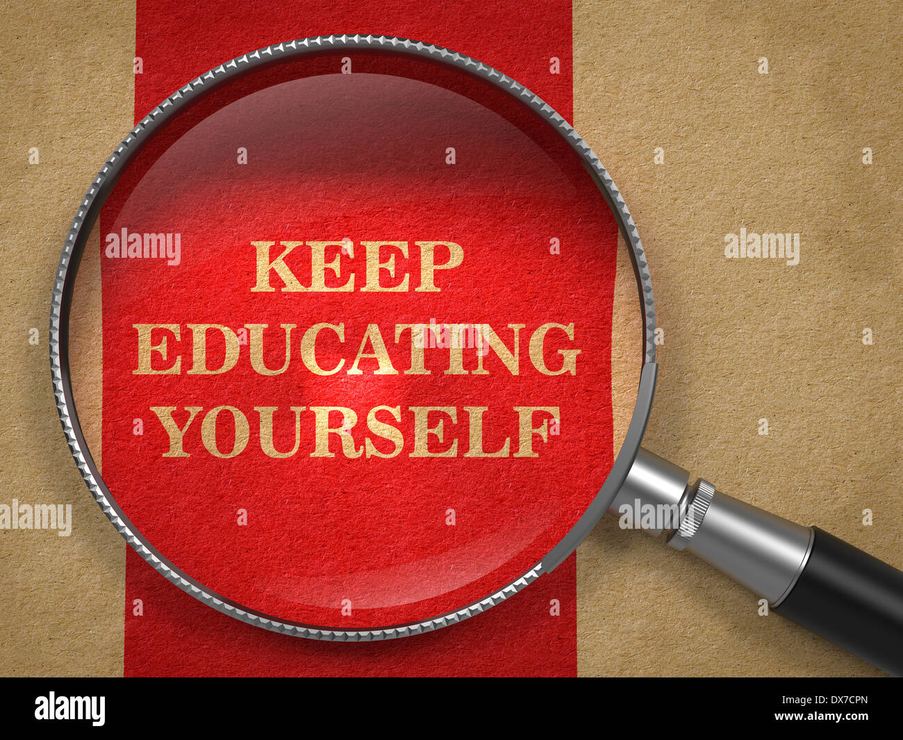 Education Concept - Magnifying Glass Stock Photo - Alamy