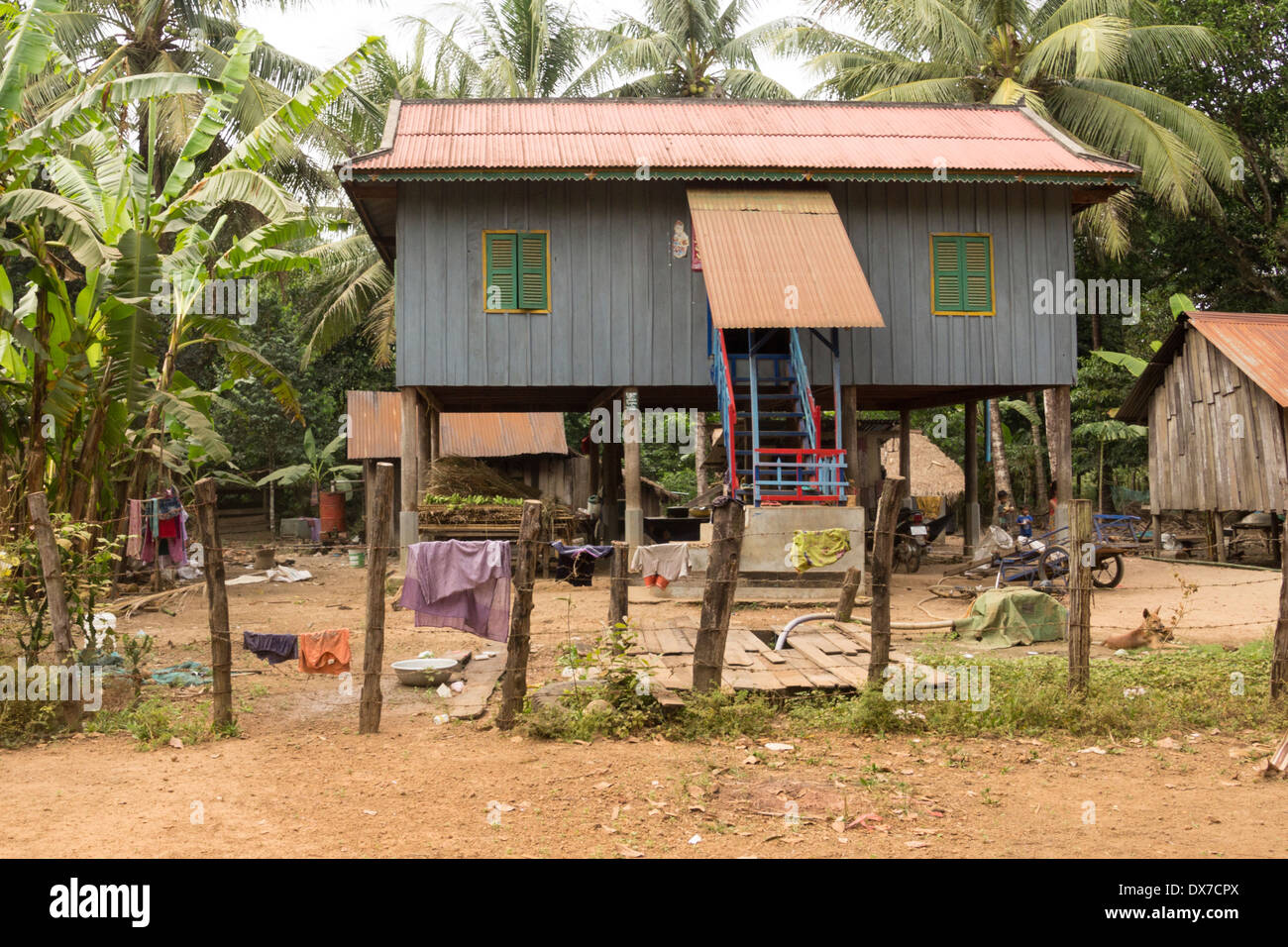 Wooden house in cambodia hi-res stock photography and images - Alamy