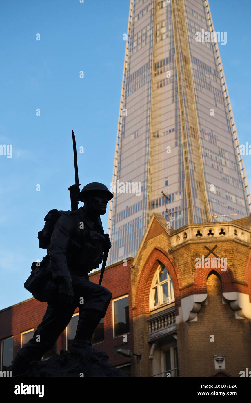 The Shard with War Memorial Stock Photo - Alamy
