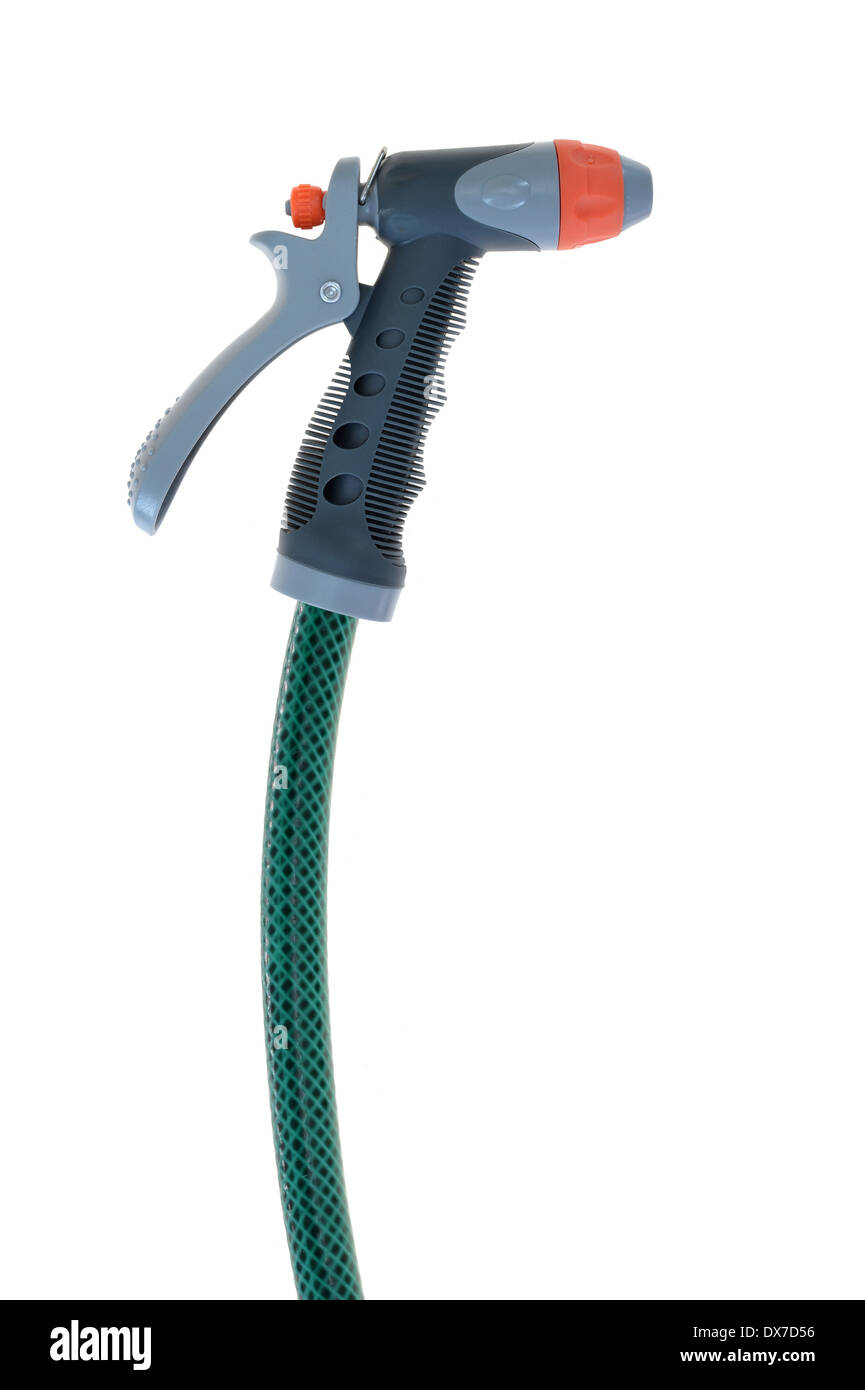 Green plastic garden hose nozzle Cut Out Stock Images & Pictures - Alamy