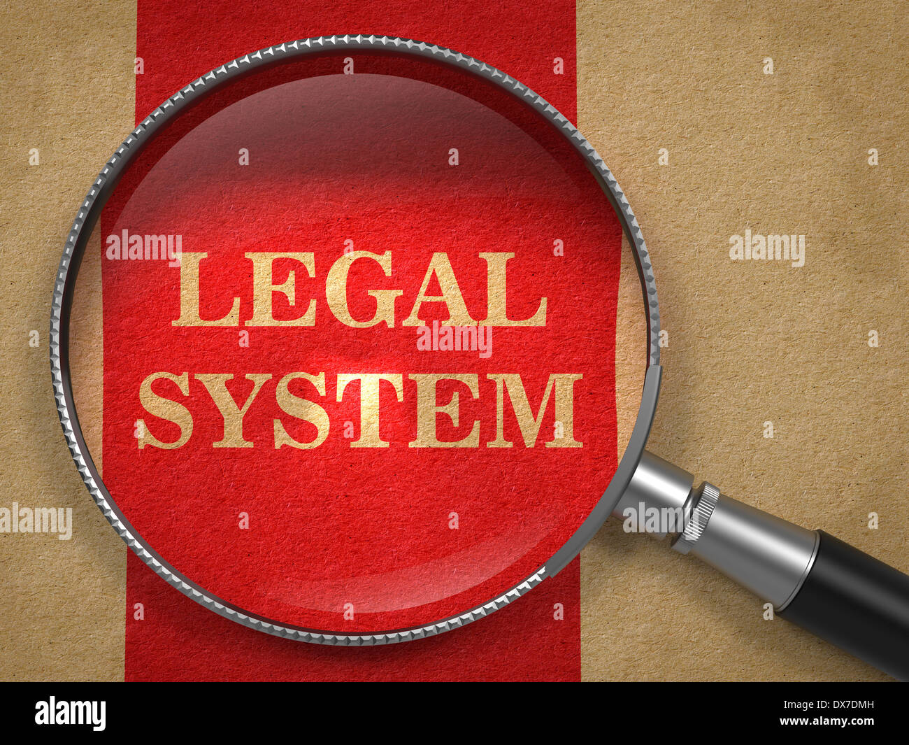 Legal System Concept - Magnifying Glass Stock Photo - Alamy
