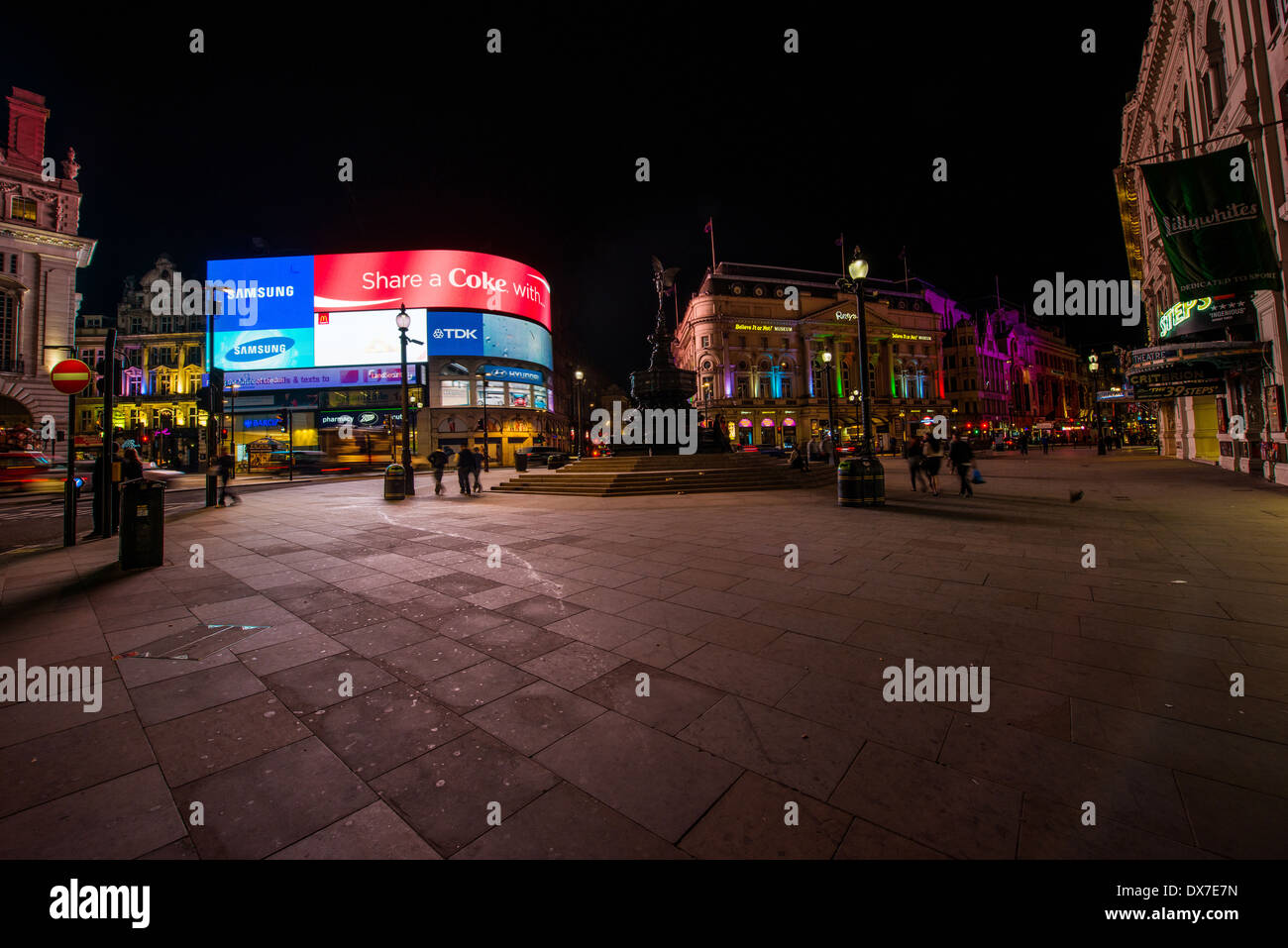 Piccadilly Circus, London shot at night time Stock Photo - Alamy