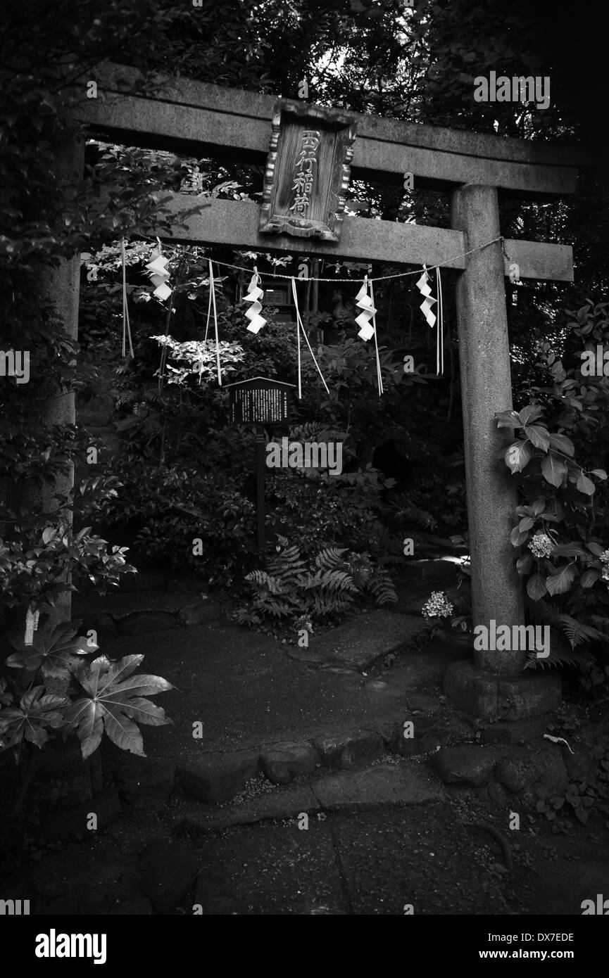 Torii japanese gate Black and White Stock Photos & Images - Alamy