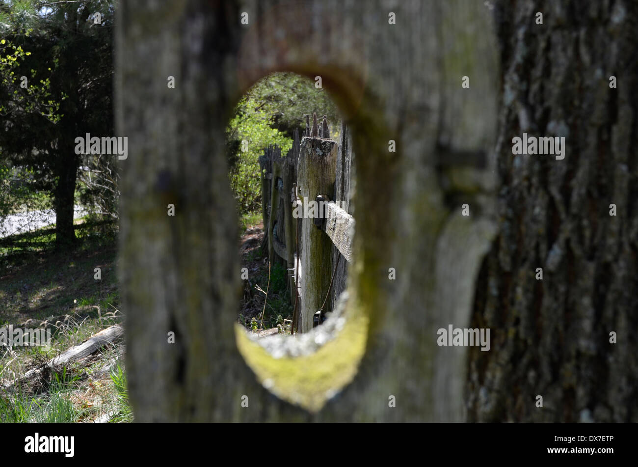 Slit rail fence Stock Photo - Alamy