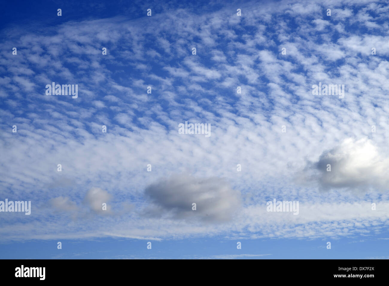 Cumulus and Cirrus Cloud formation New Forest Hampshire Uk Stock Photo ...