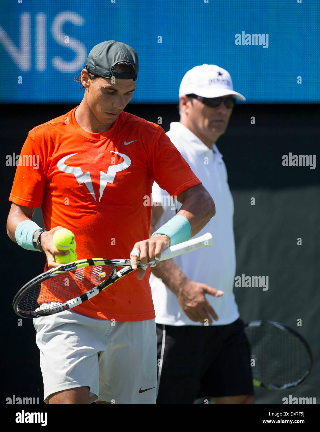 Key Biscayne, Miami, Florida, USA. 19th March, 2014. Rafael Nadal of ...