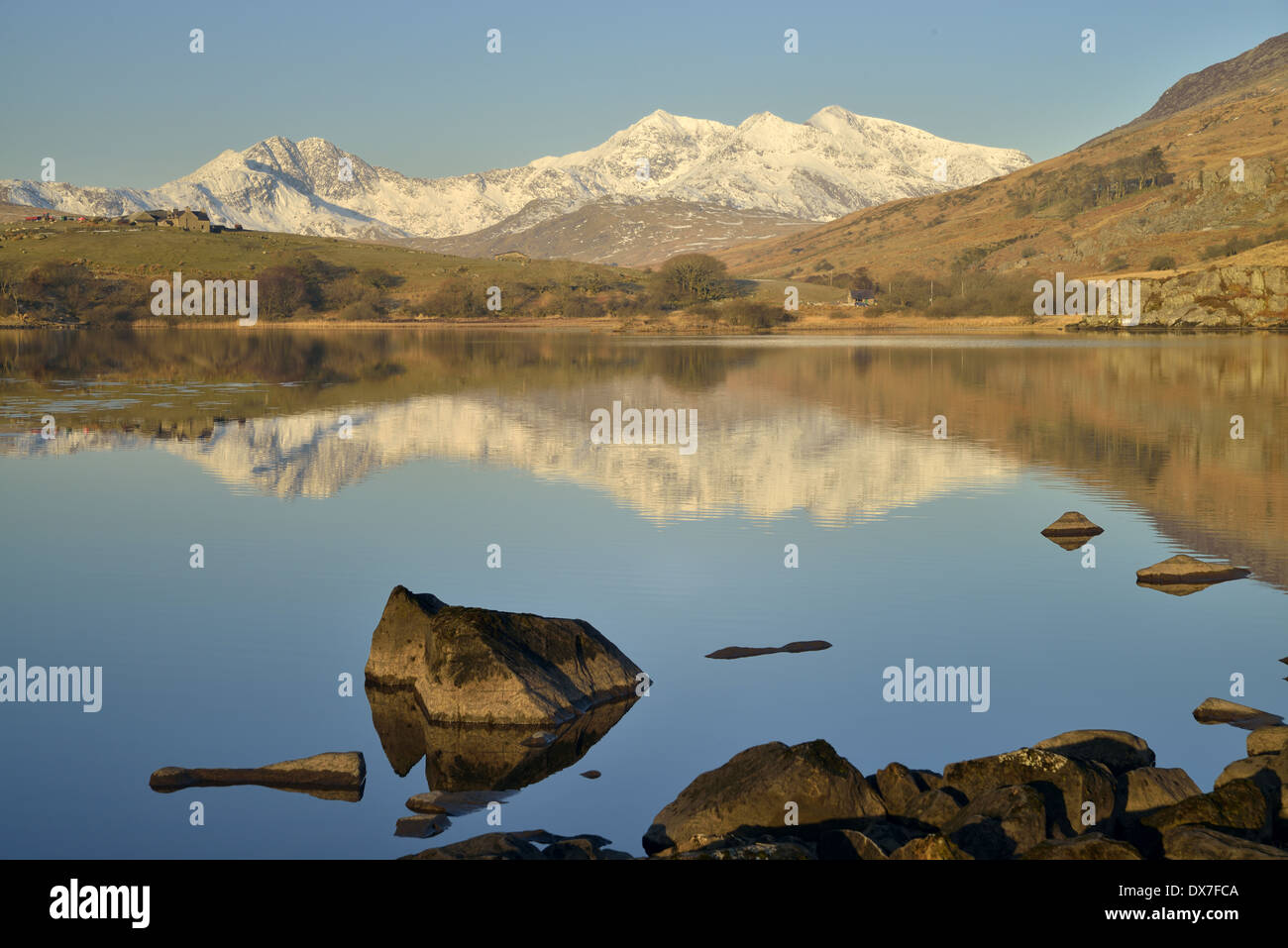 Snowdon reflected in Llynnau Mymbyr Snowdonia National Park North Wales ... Snowdon reflected in Llynnau Mymbyr Snowdonia National Park North Wales ...