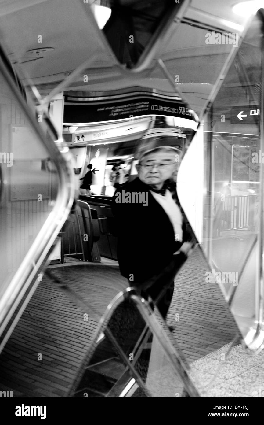 Person on city walls Black and White Stock Photos & Images - Alamy