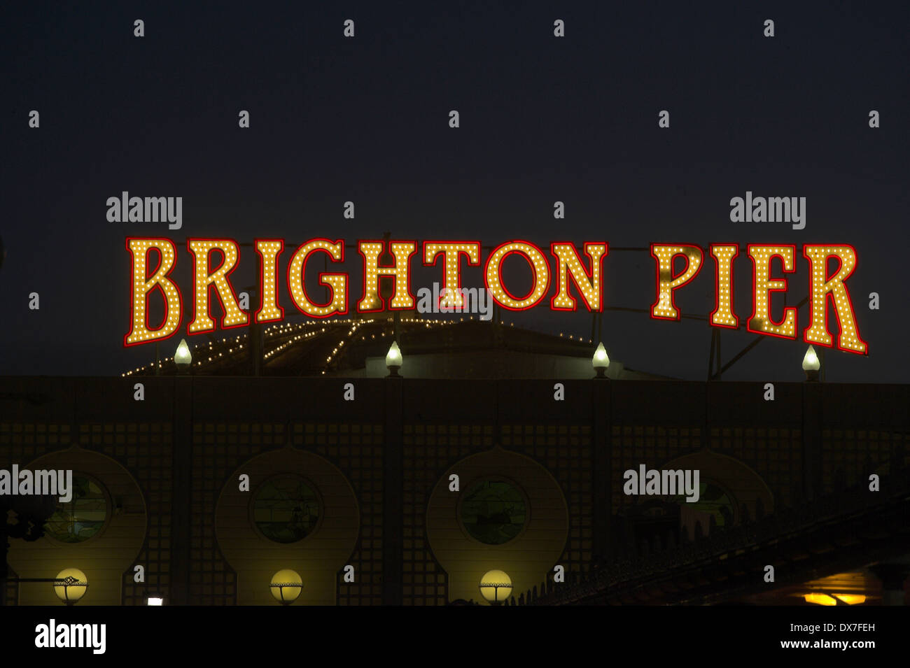 Brighton Pier Sign Stock Photo - Alamy
