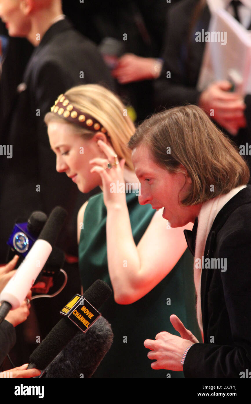 Wes Anderson, Saoirse Ronan - premiere of`'The Grand Budapest Hotel' at ...