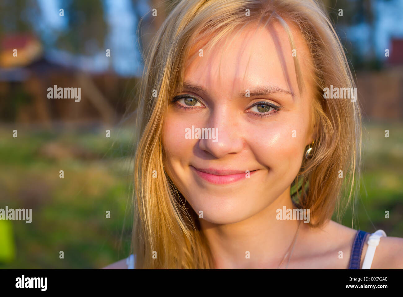 Woman young blond eyes hi-res stock photography and images - Alamy