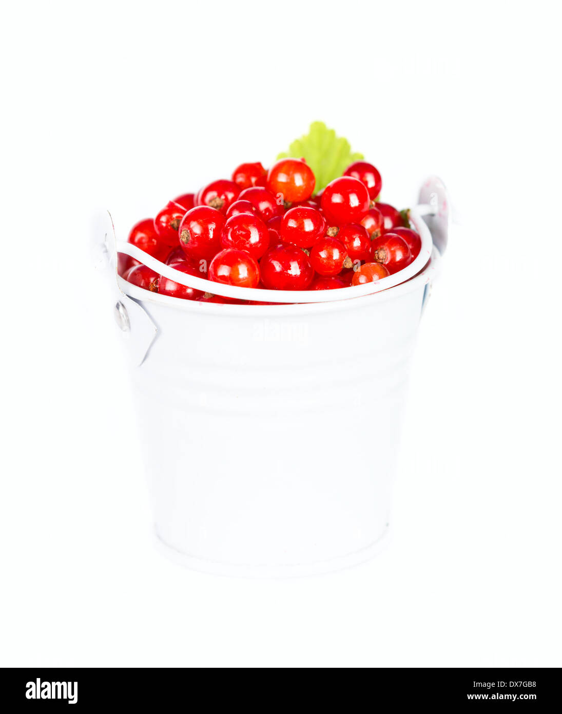 Red current on white background Stock Photo - Alamy