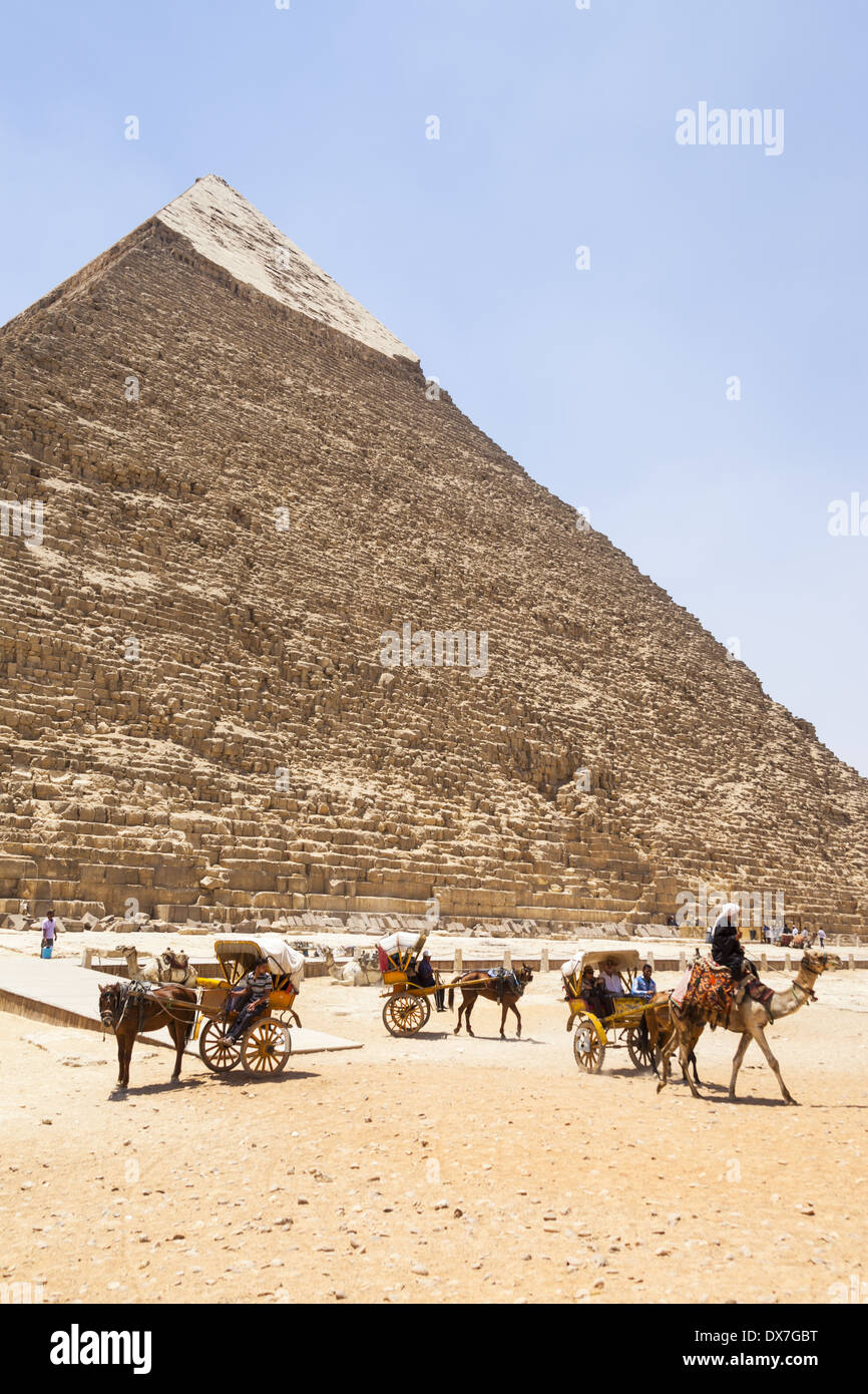 Pyramid of Khafre, also known as Pyramid of Chephren, Giza, Cairo ...