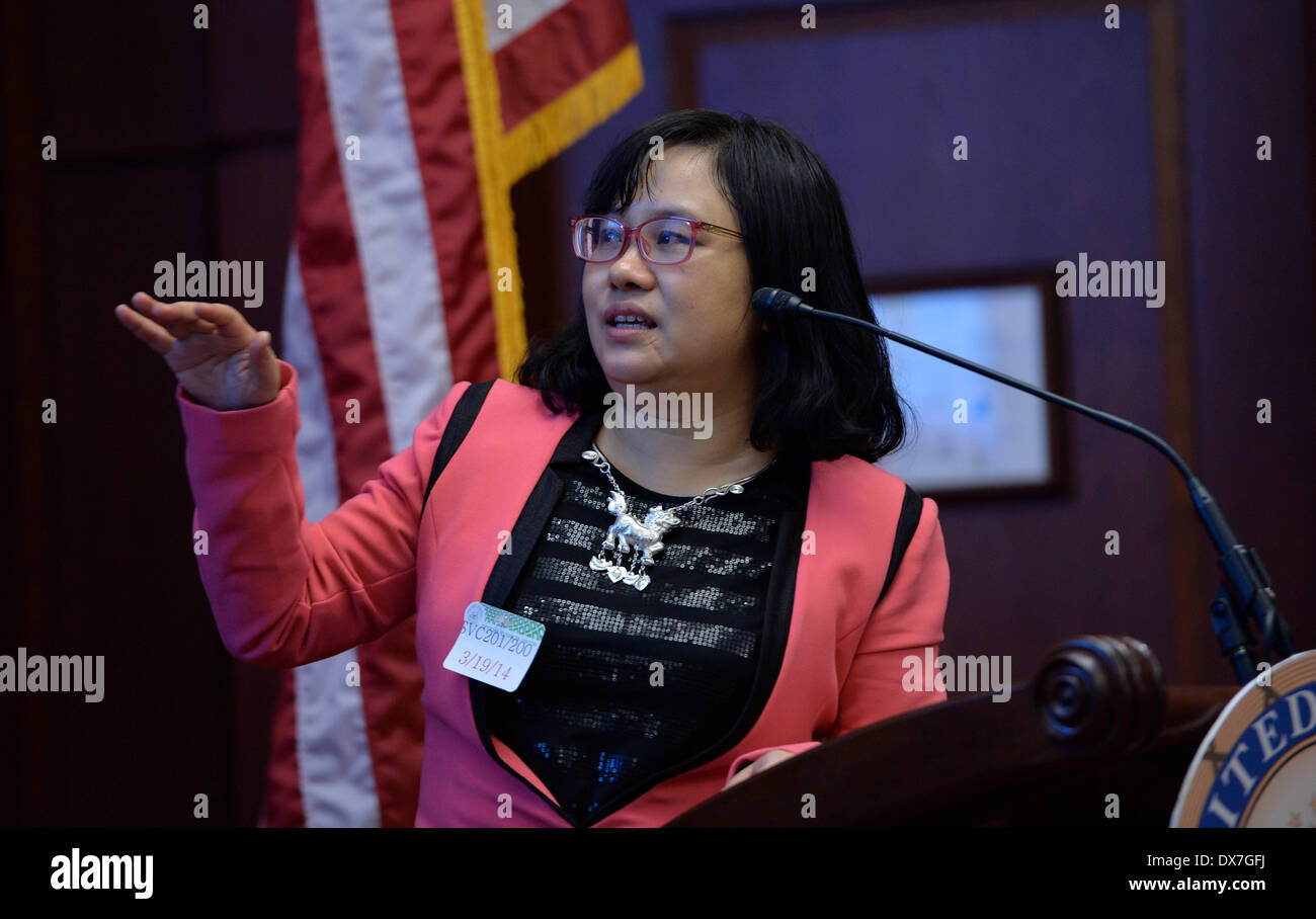 Washington, USA. 19th Mar, 2014. Professor of Renmin University Lan ...