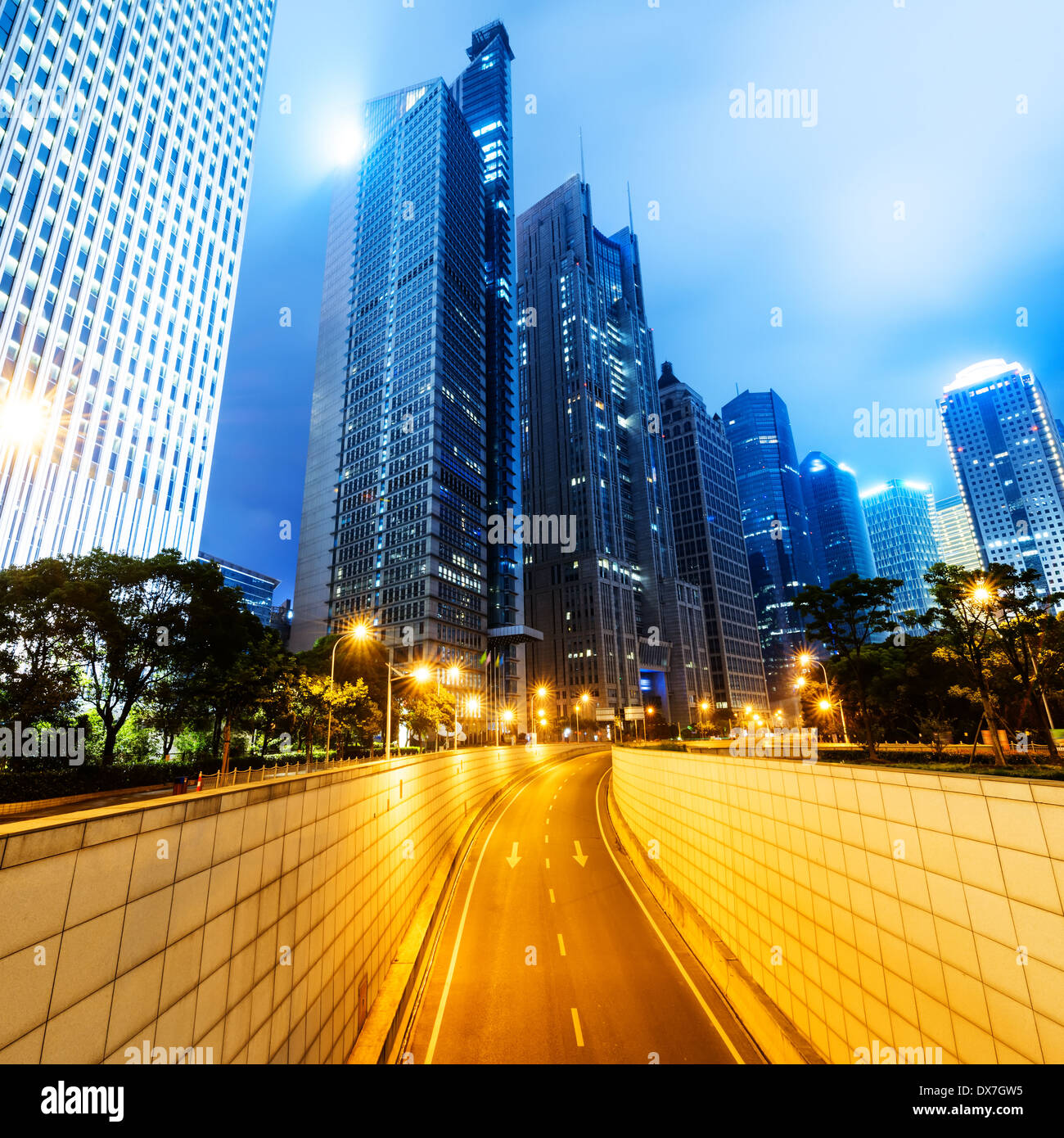 the modern building of the lujiazui financial centre in shanghai china ...
