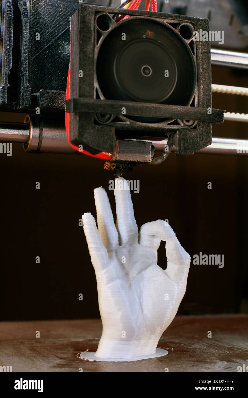 3D Printing of Human Hand Stock Photo - Alamy