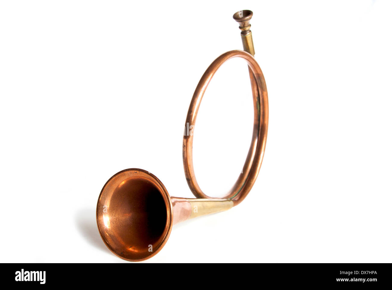 traditional hunters horn in copper and brass Stock Photo - Alamy
