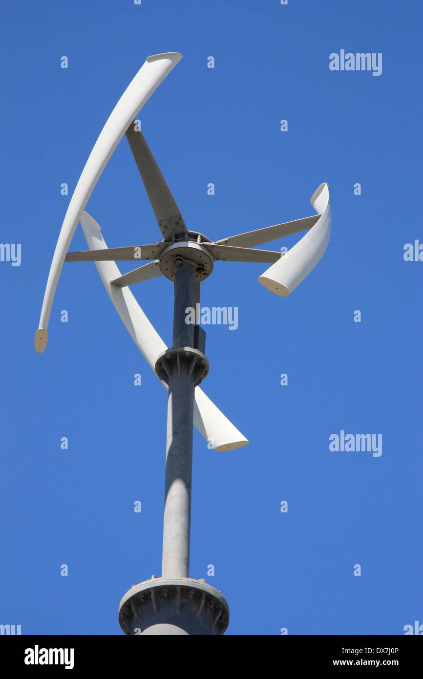 wind turbine with blue background Stock Photo - Alamy