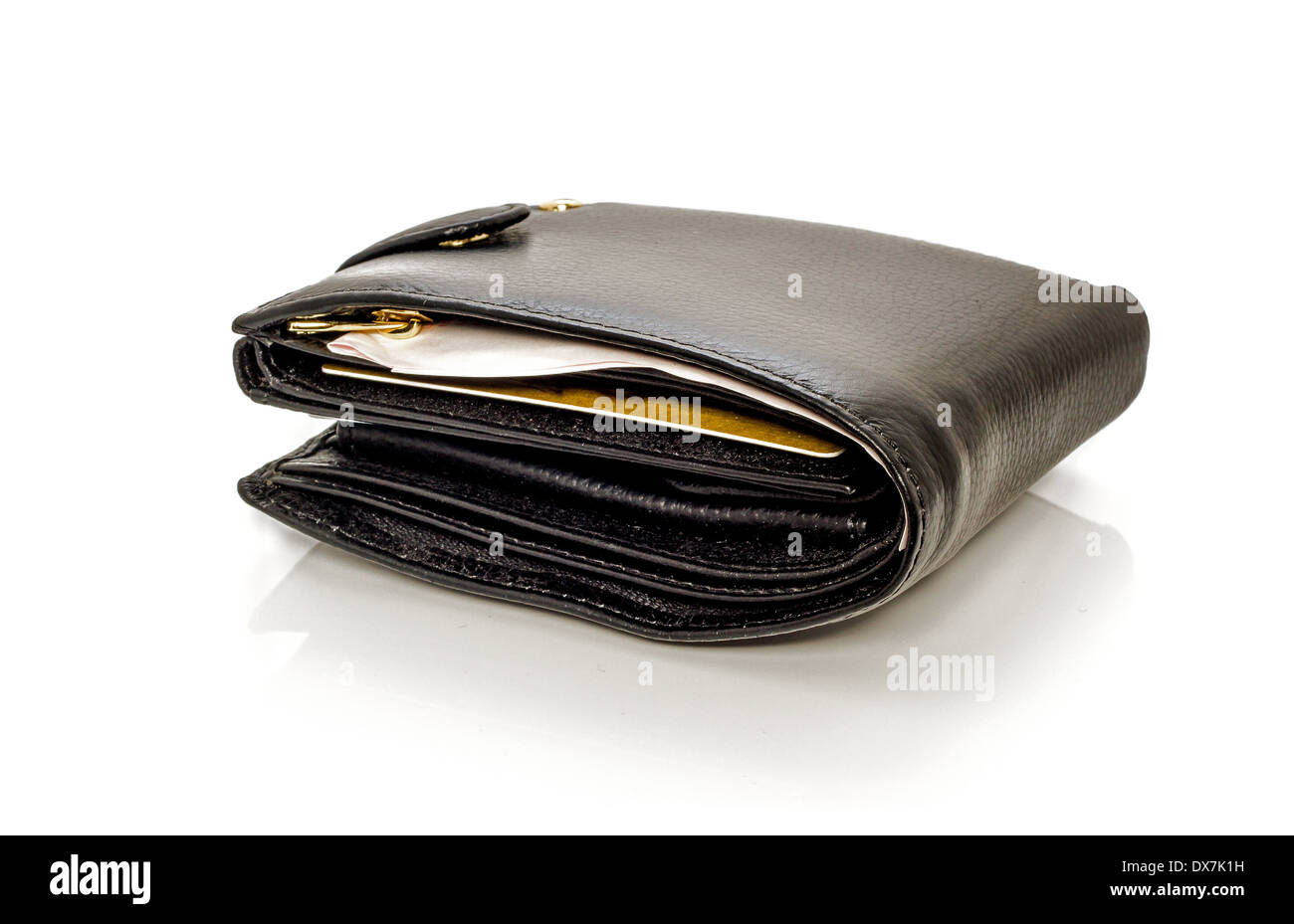 Photo beautiful black leather men purse on a white background Stock ...