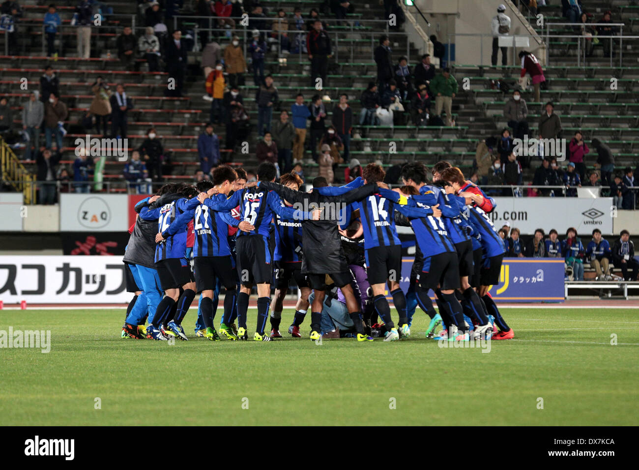 Osaka, Japan. 19th Mar, 2014. Gamba Osaka team group Football/Soccer ...