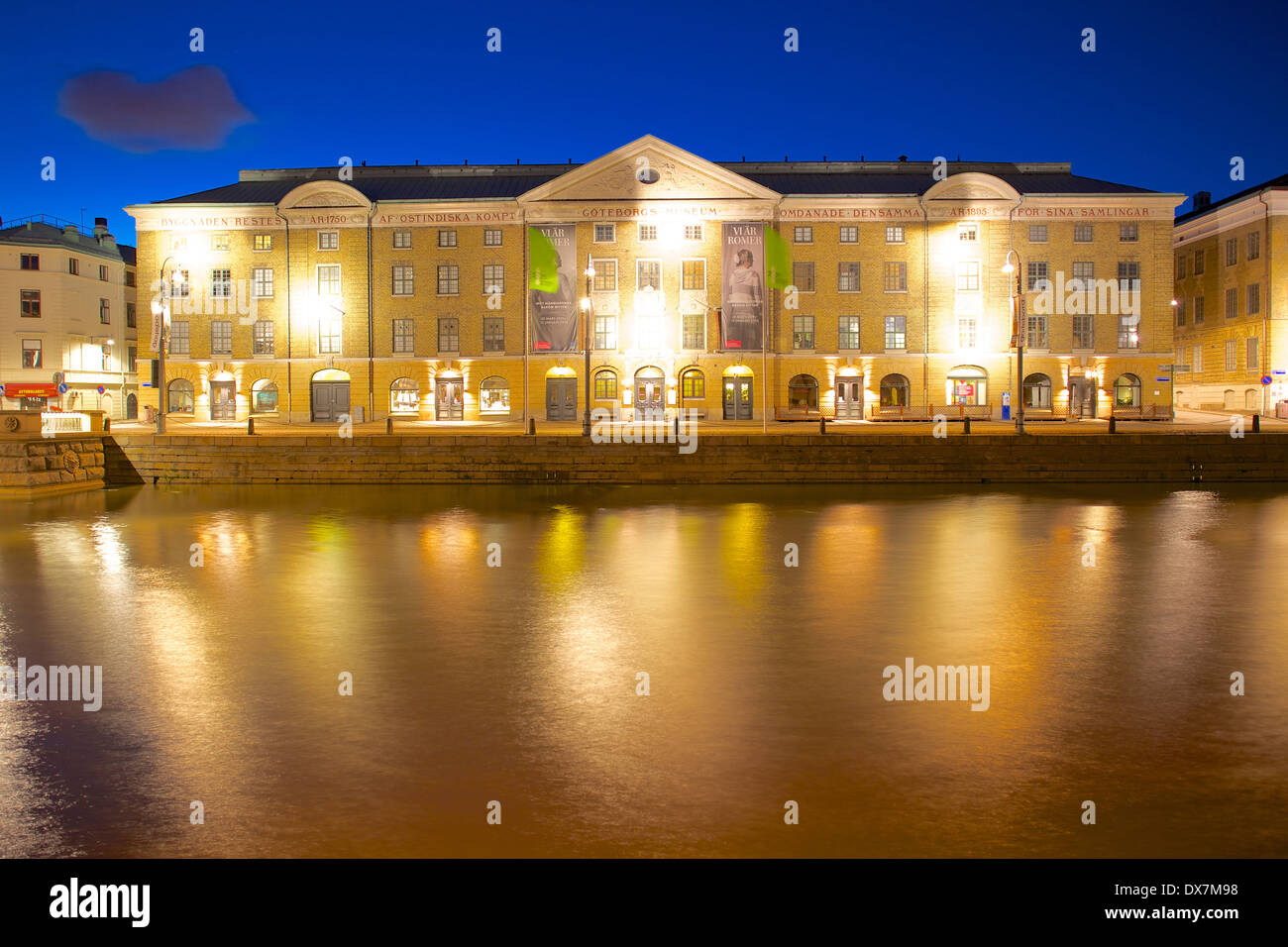 Europe, Scandinavia, Sweden, Gothenburg, Museum at Night Stock Photo ...
