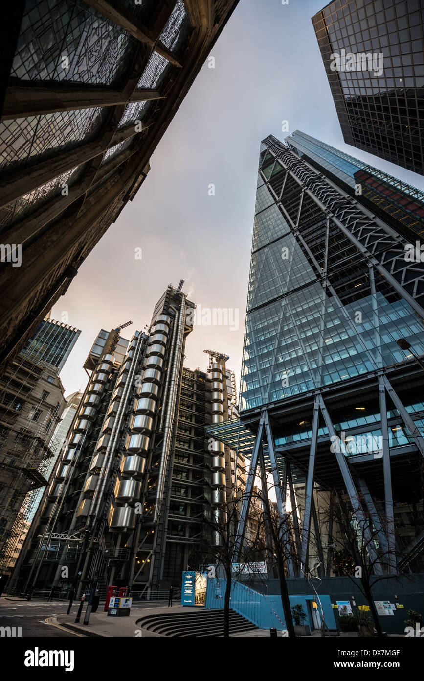 St Andrew Undershaft Church on St Mary Axe with the Cheesgrater ...