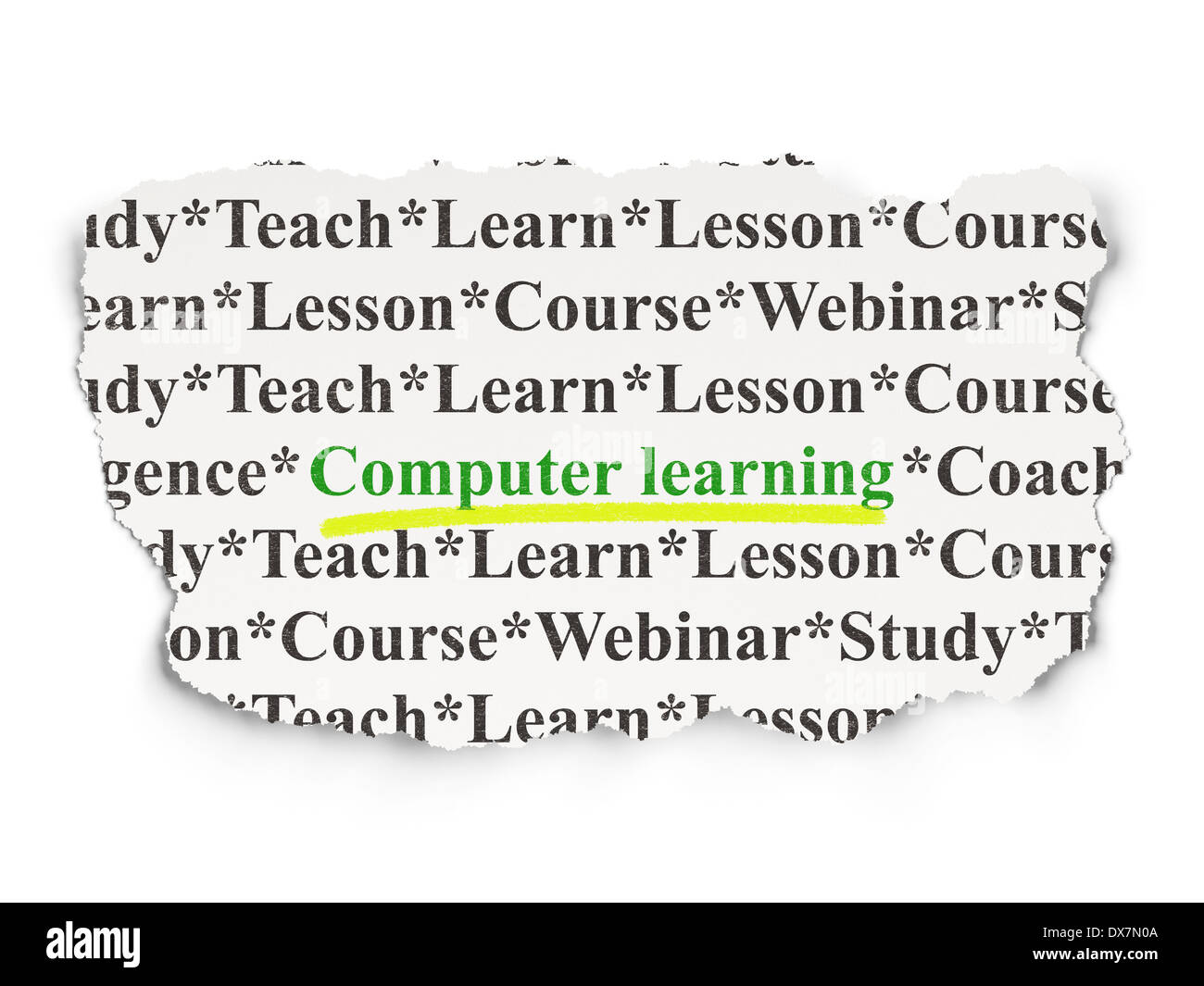 Education concept: Computer Learning on Paper background Stock Photo ...