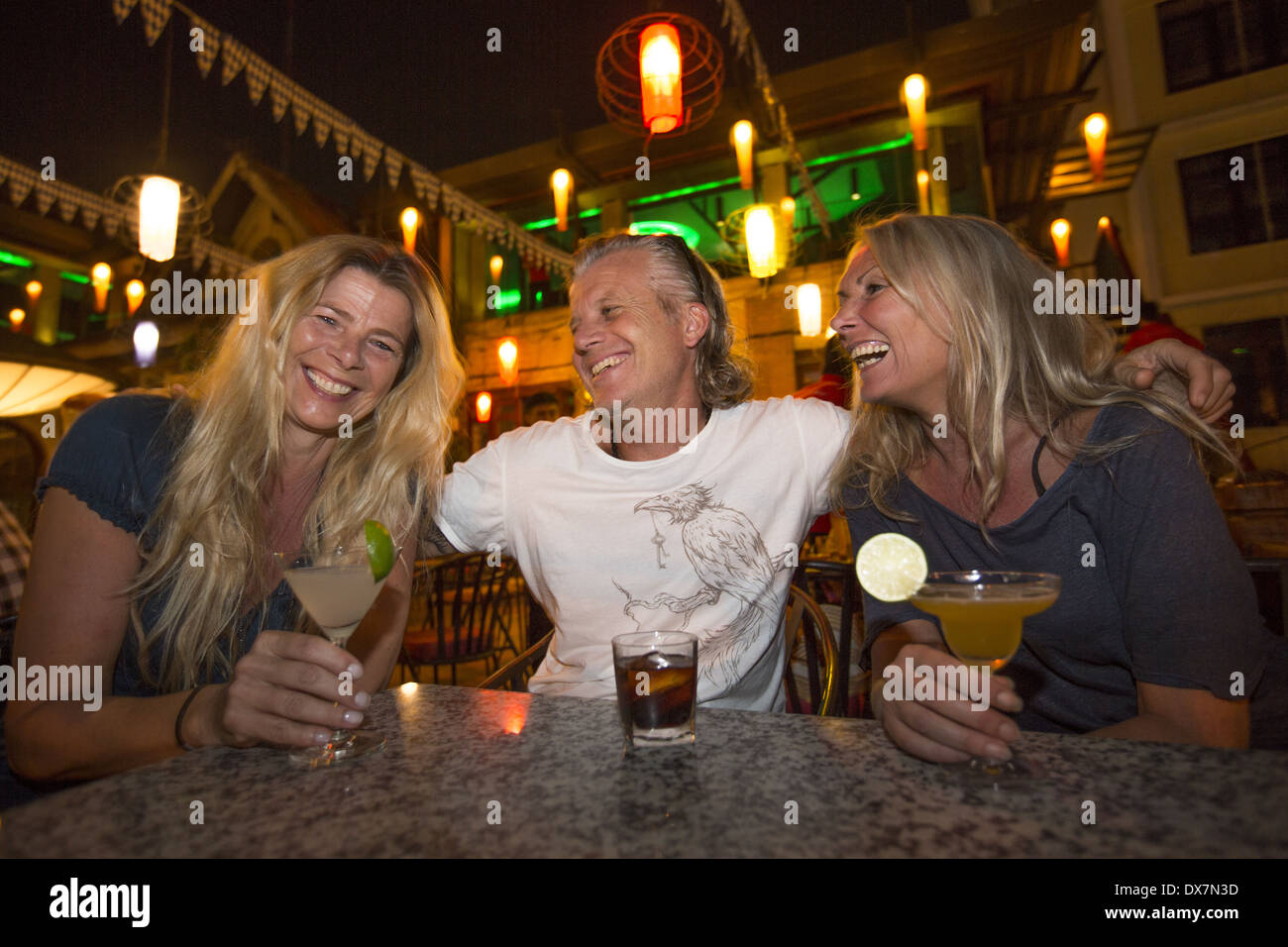 Nightlife in Vientiane, Laos Stock Photo - Alamy