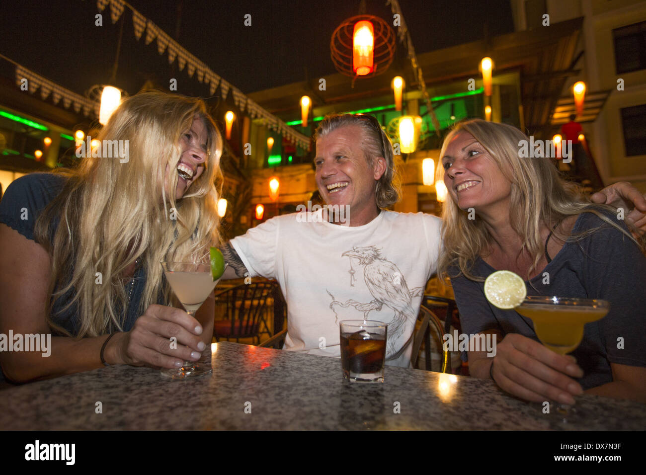 Nightlife in Vientiane, Laos Stock Photo - Alamy