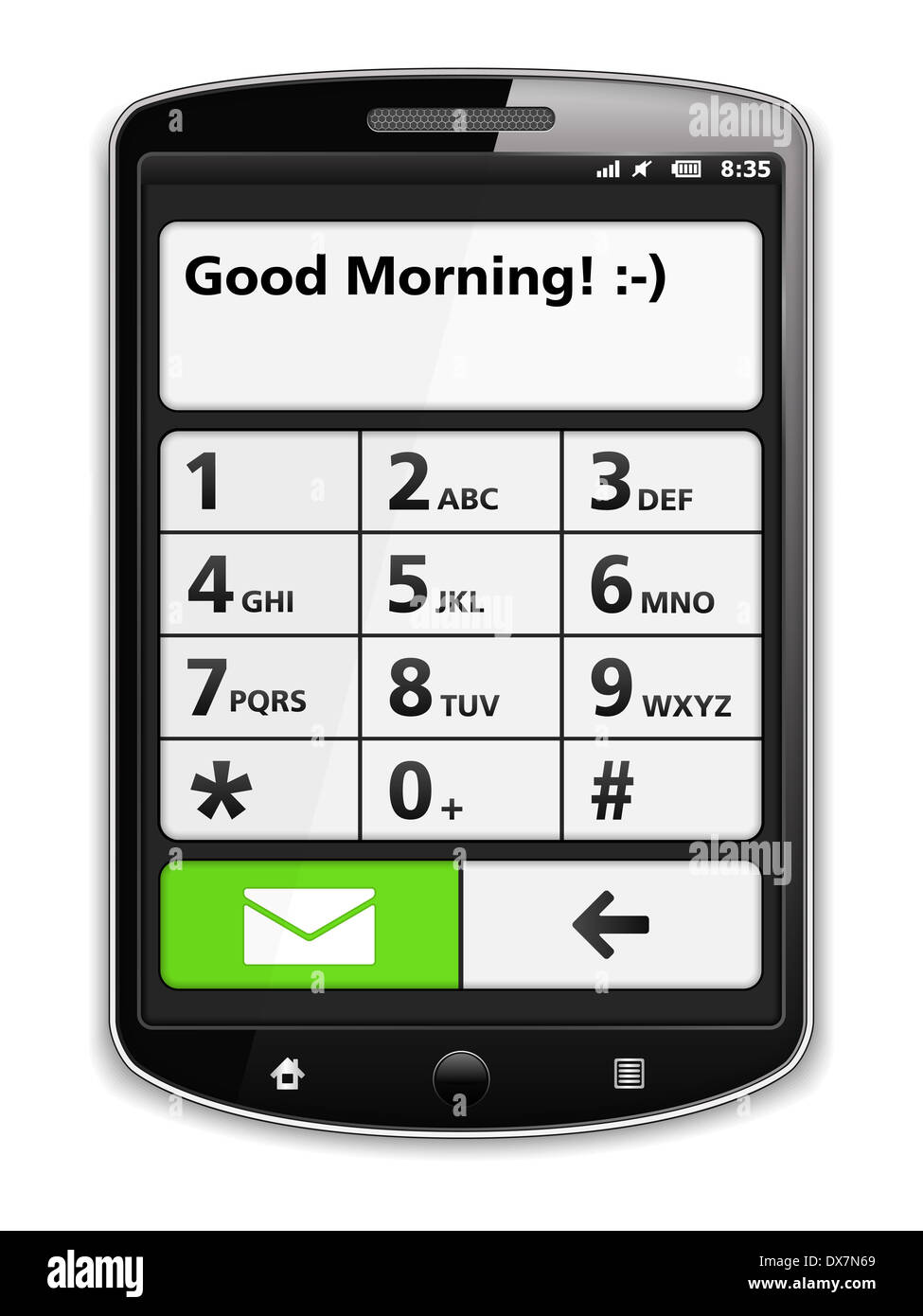 Modern smart phone with SMS on the screen Stock Photo - Alamy