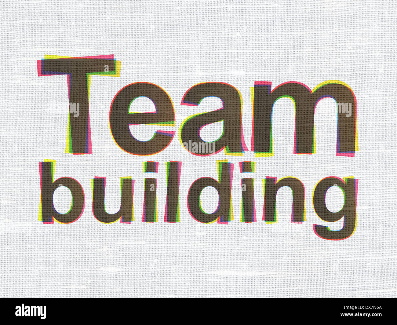 Finance concept: Team Building on fabric texture background Stock Photo ...