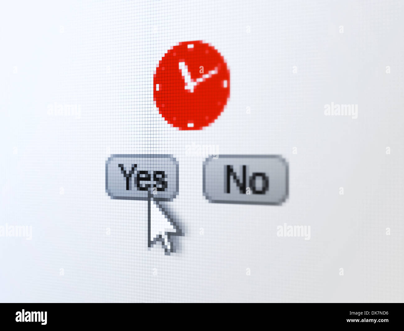 Time concept: Clock on digital computer screen Stock Photo - Alamy