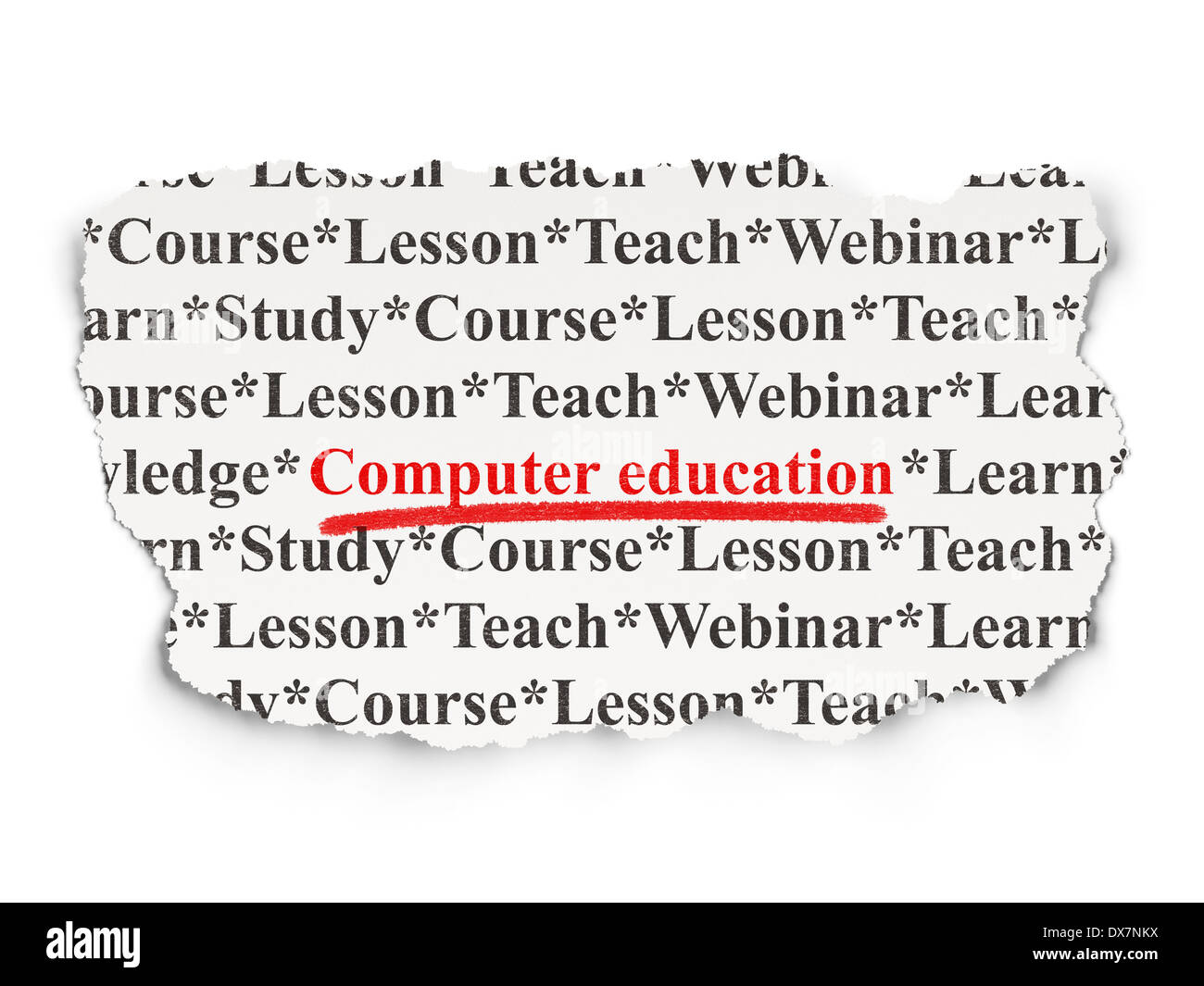 Education concept: Computer Education on Paper background Stock Photo ...